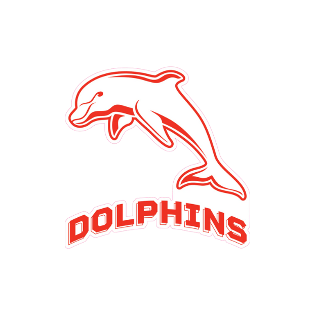 Dolphins NRL Logo Cutout - LARGE