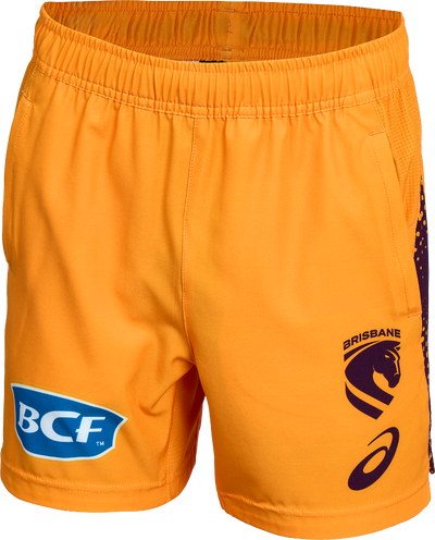 Brisbane Broncos 2026 Kids Players Training Shorts - Gold