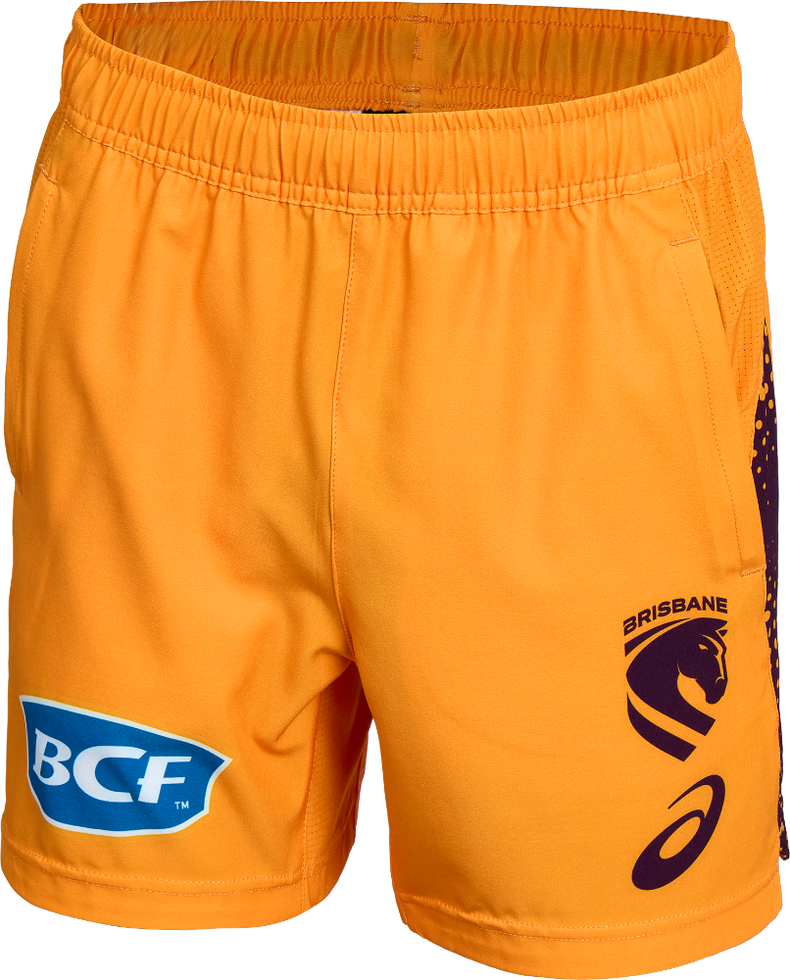 Brisbane Broncos 2026 Kids Players Training Shorts - Gold