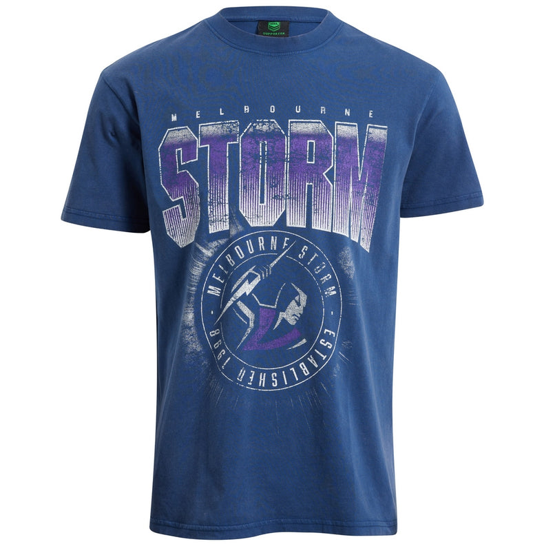 Melbourne Storm Mens Supporter Shirt - Washed