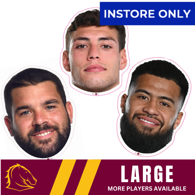 Brisbane Broncos Player Head Cutouts - LARGE