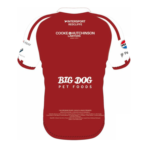 Redcliffe Dolphins 2025 Mens Heritage Jersey Back